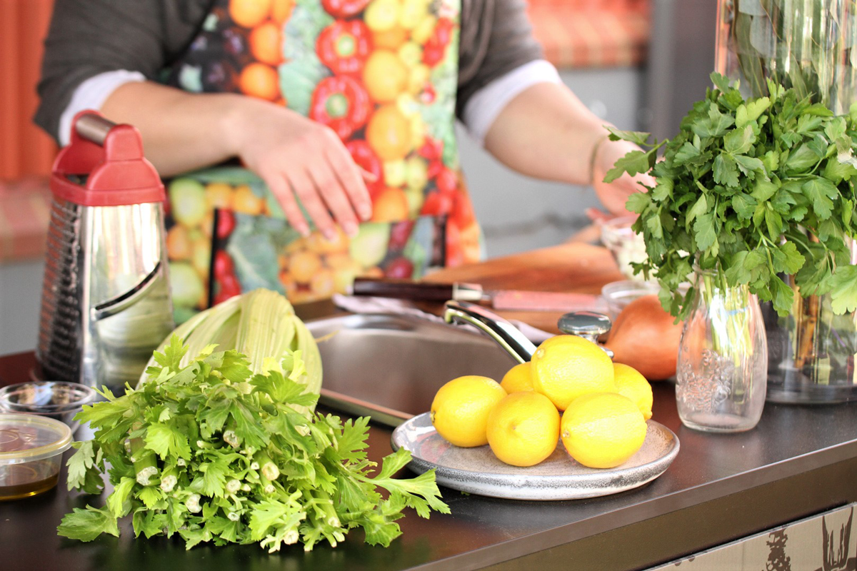 South Melbourne Market cooking demonstration