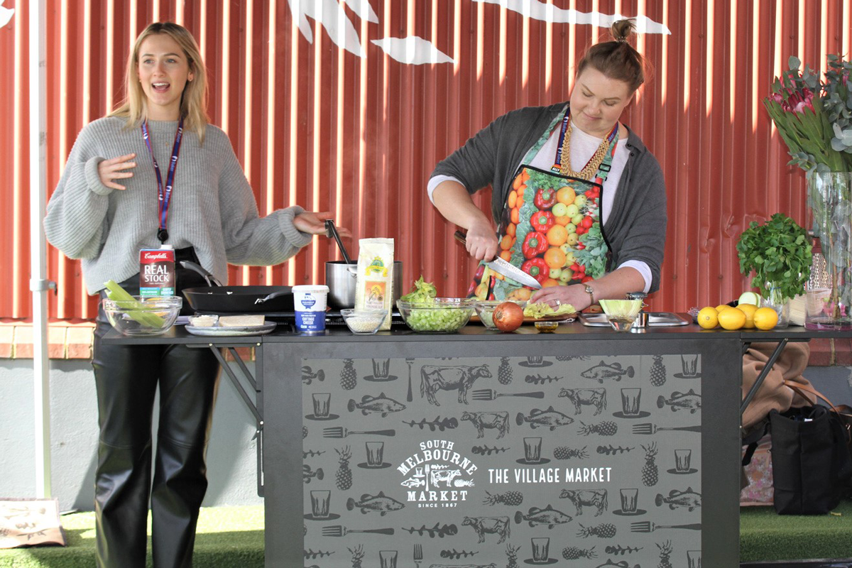 South Melbourne Market cooking demonstration